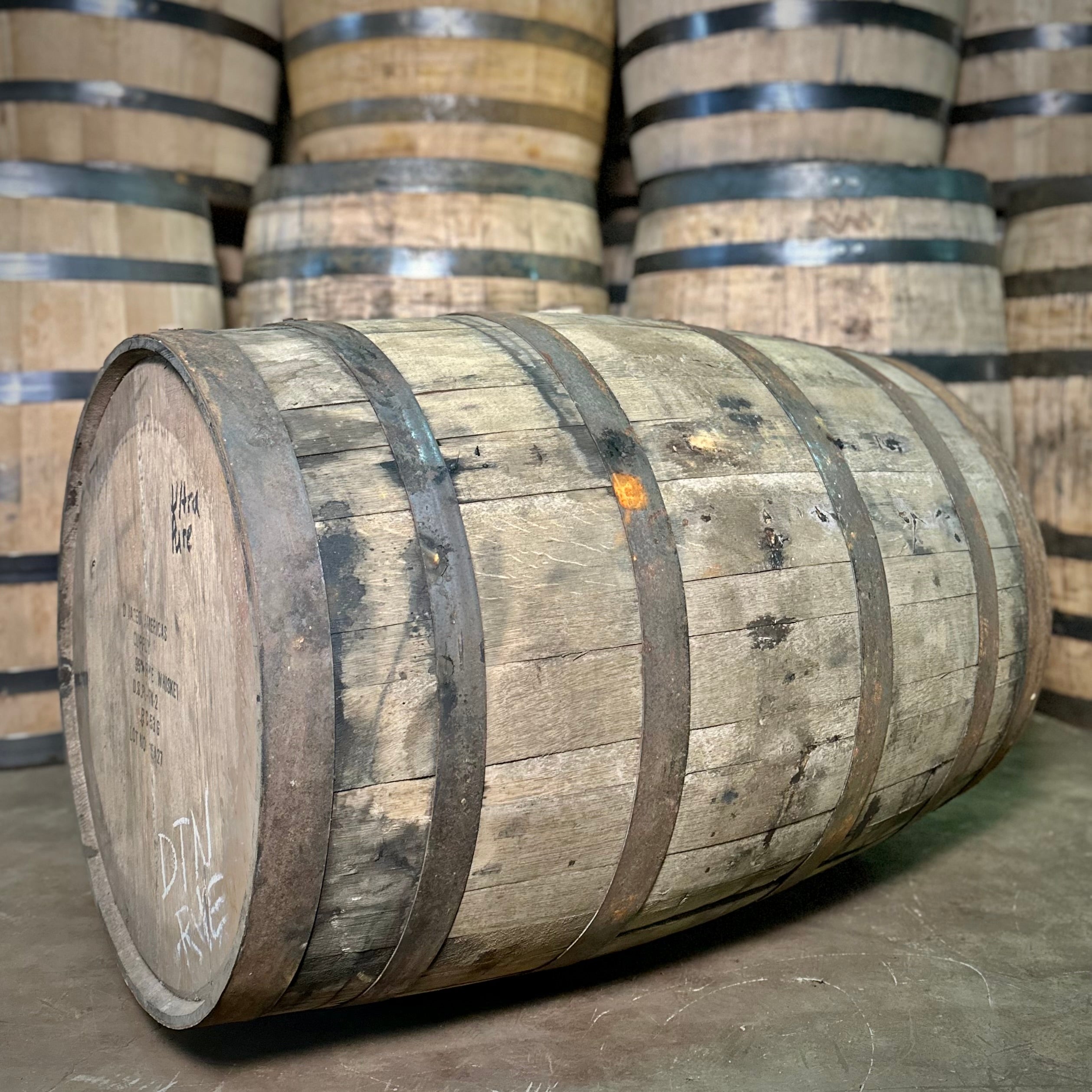 53 Gallon Diageo Rye Whiskey Barrels| 10 Year Aged Oak Barrels