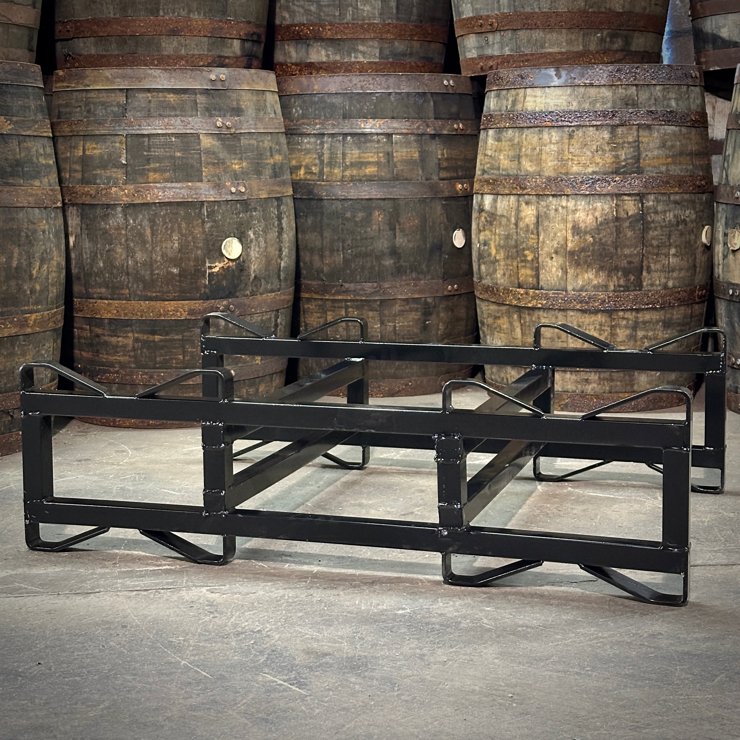 Refurbished 6″ Double Bar Barrel Racks | Northeast Barrel Company