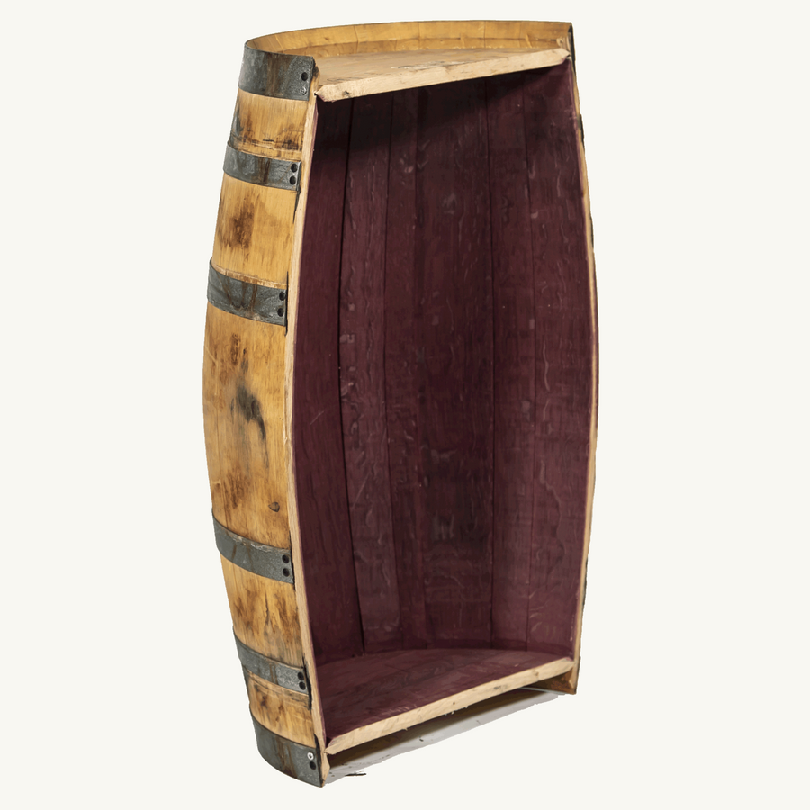 Vertical Cut Wine Barrel – Reclaimed Oak Display Barrel